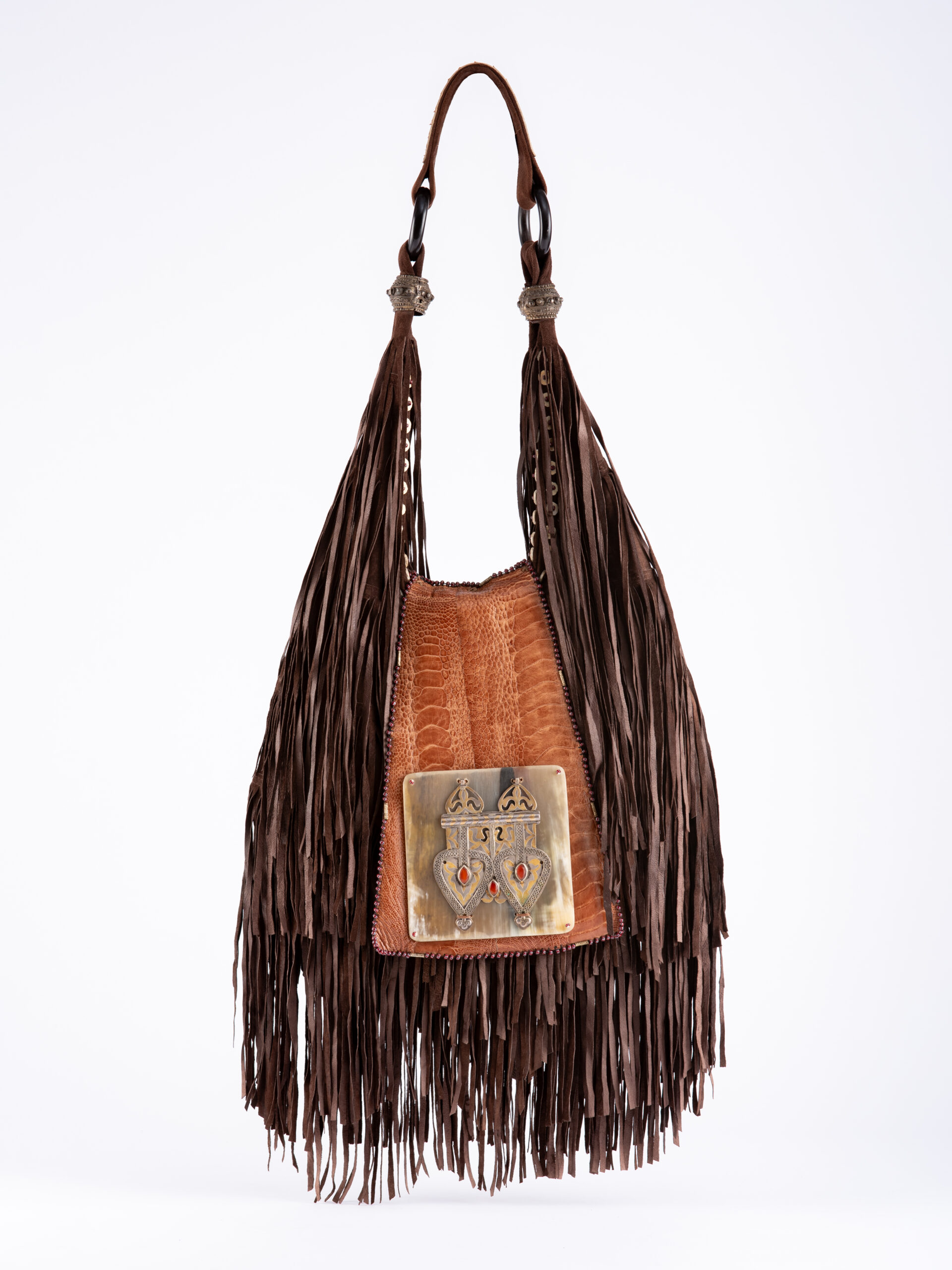 Nicky Fringe Bag Ugandan Chocolate Brown - Anna Trzebinski